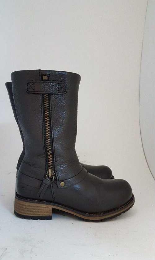 Крутые сапоги демисезонные натуральная кожа Clarks