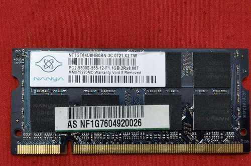 Оперативная память sodimm Nanya nt1gt64u8hb0bc-3c