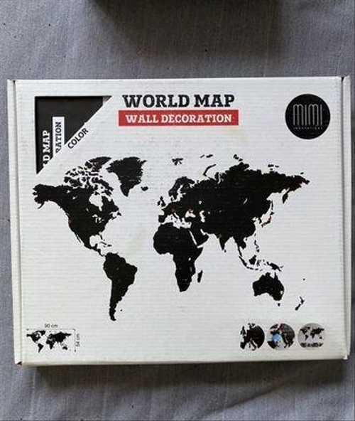 Карта мира на стену World Map Wall Decoration