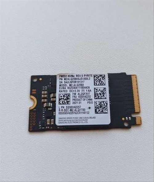 M.2 SSD Samsung PM991 NVMe, 256 Gb, 24 часа