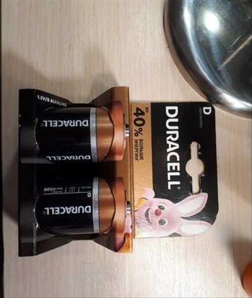 Новые батарейки duracell D 2 шт