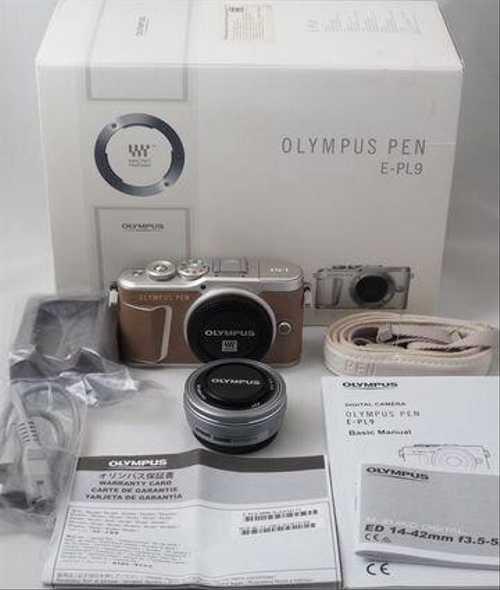 Olympus Pen E-PL9 kit 14-42 EZ Brown коричневый