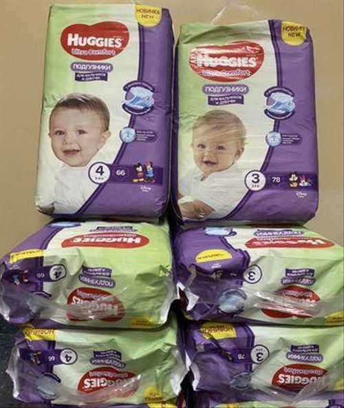 Подгузники Huggies Ultra Comfort 3, 4 размер