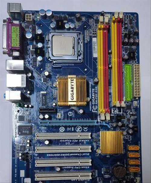 Мать gigabyte ga-p35-s3g + Intel Core2E8400/ 3,00