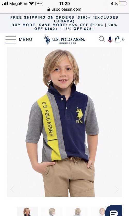 Поло U.S.Polo assn новое 10-12 лет