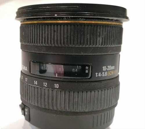 Объектив Sigma AF10-20mm f/4-5.6 dchsm Canon EF-S