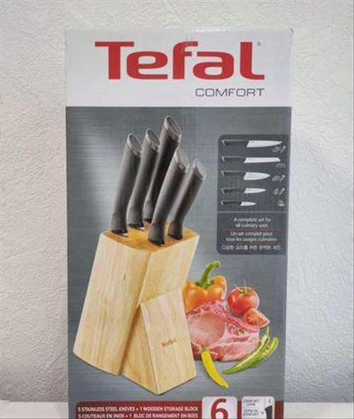 Набор кухонных ножей tefal comfort knives k221sa14. Набор ножей Тефаль металлические. Набор ножей Тефаль с подставкой. Набор ножей Тефаль метро.