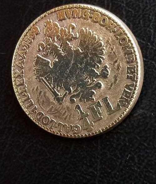 Старина пуговицы 1859 1/4 FL Австрия золотой цвет