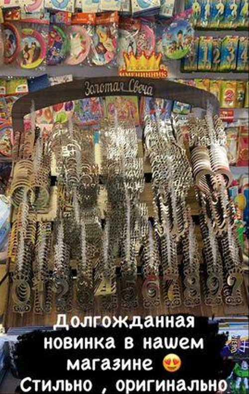 Свечи в торт с эффектом бенгальских свечей