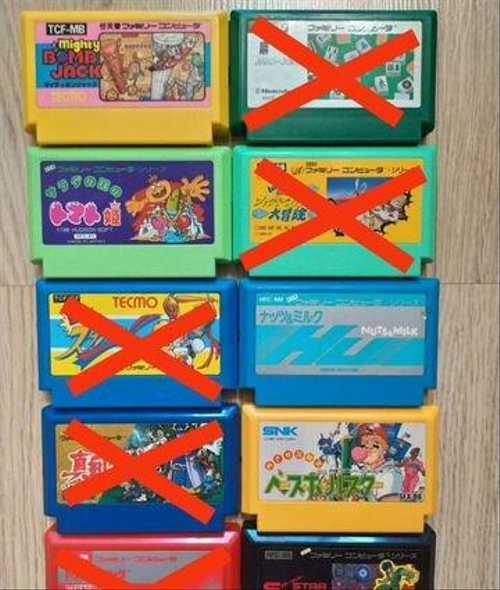 Оригинальные картриджи для Famicom (Dendy)