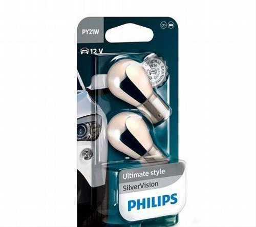 Комплект ламп PY21W Philips Silver Vision 12V 1249