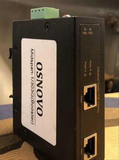 Osnovo Midspan-1/303G(Booster) PoE-инжектор