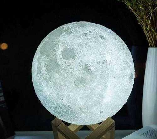 3D Светильник Лампа Луна