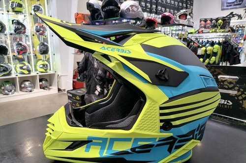 Шлем Acerbis X-track VTR turquoise/fluo