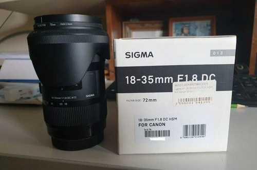 Объектив Sigma AF 18-35mm F1.8