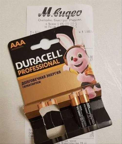 Батарейки Duracell, размер ааа