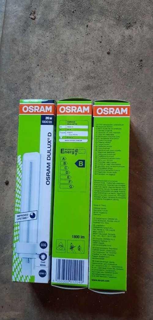 Лампа энергосберегающая osram dulux D/E 26W/840 G2