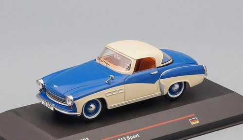 1:43 Wartburg 313 Sport, blue / cream. IST