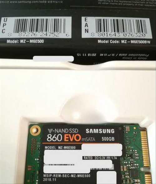 SSD msata samsung 860 Evo 500Gb