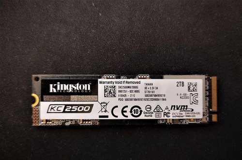 Ssd M2 nvme Kingston KC2500 2Tb