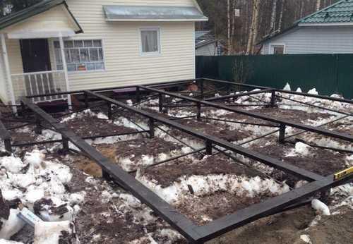 Фундамент 6x9 на винтовых сваях