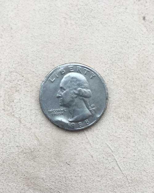Liberty quarter dollar 1988