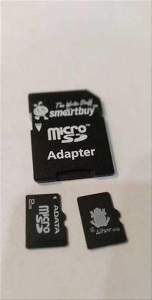 Карта памяти флешка MicroSD 2GB, 8GB