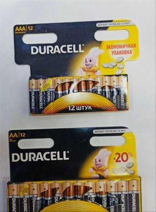 Батарейки duracell 4/12 шт