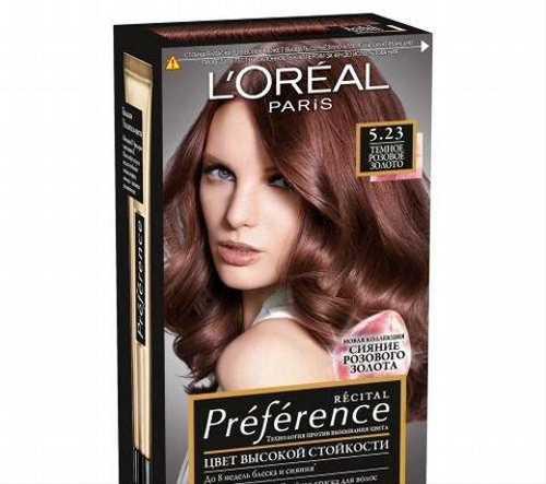 Краска для волос L'Oreal Paris Preference, тон 5.23, Розовый шоколад (A9523001/A9523000)