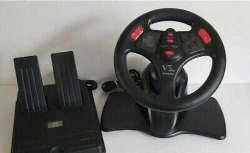 Игровой руль с педалями PS2 V3 Racing Wheel