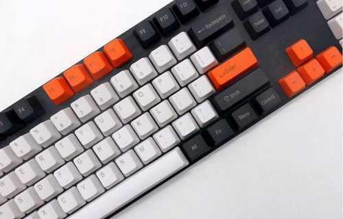 PBT кейкапы для клавиатуры black orange