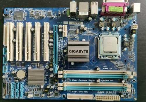 Материнская плата Gigabyte GA-P43T-ES3G + процессо