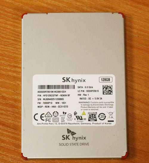 SSD накопитель SK hynix 128Гб 2.5" SATA