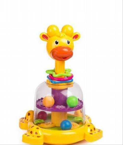 Развивающая игрушка BabyGo Жираф с вертушкой