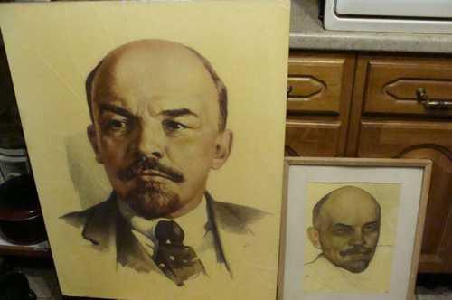Ленин портрет Андреев паспарту агитация СССР 20-е