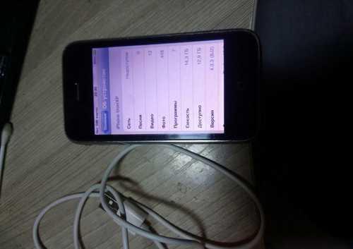 iPhone 3Gs 16Gb ios 4.3.3 батарея в идеале 2013г