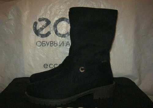 39 ecco gore-tex кожаные сапоги мех