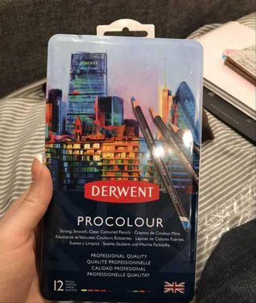 Набор цветных карандашей derwent procolour (12 цв)