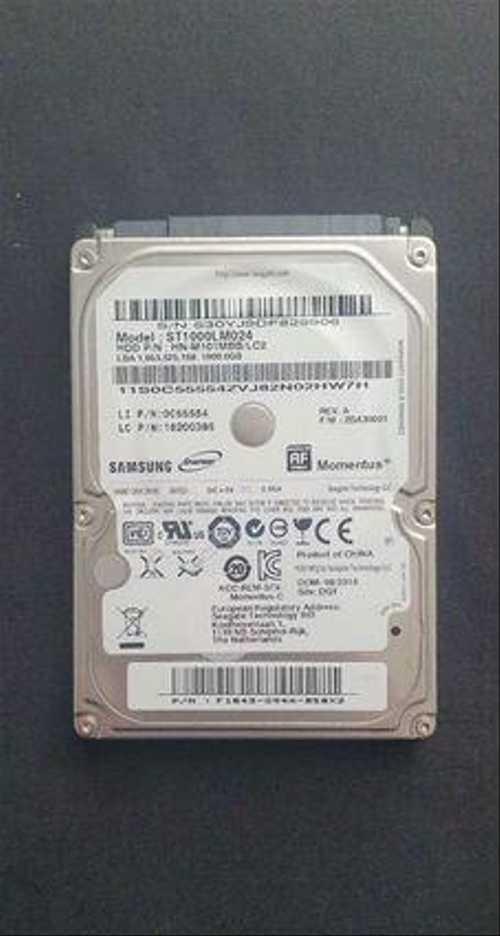 Жесткий диск HDD 1 тб samsung ST1000LM024