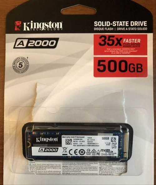 SSD накопитель Kingston m2 2280 PCI-E x4 500гб