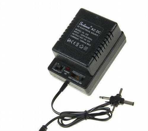 Блок питания LuazON LC-49, 1 А, 6 режимов 1.5-12V, переключатель полярности, провод 65 см