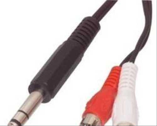 Кабель штекер 3.5 стерео - 2 штекера RCA 5.0м, нов