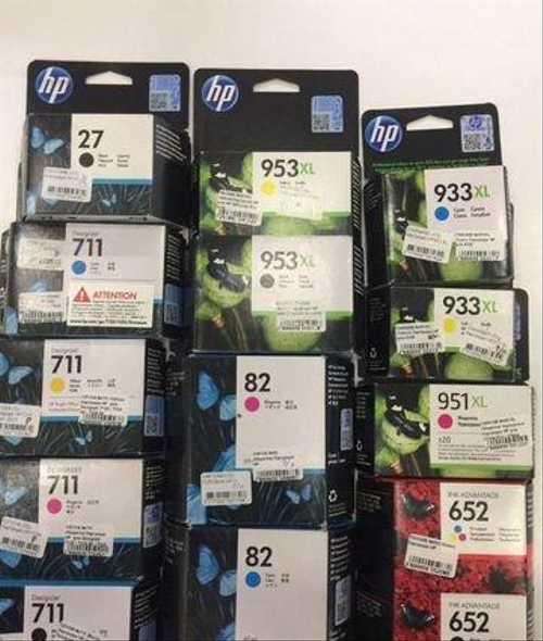 Комплекты картриджей HP 652