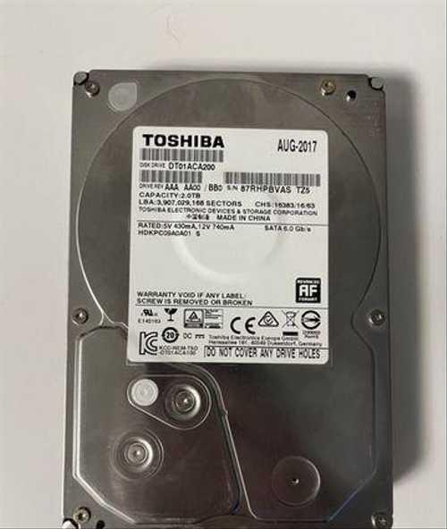 2 тб жесткий диск toshiba dt01aca200 обзор