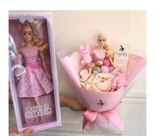Барби, кукла, цветы, подарок букет розы