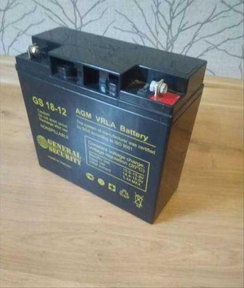 Аккумулятор GS 18-12 AGM vrla Battery