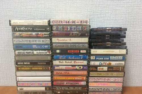 Аудио кассеты - Аудиокассеты 43 штуки с музыкой