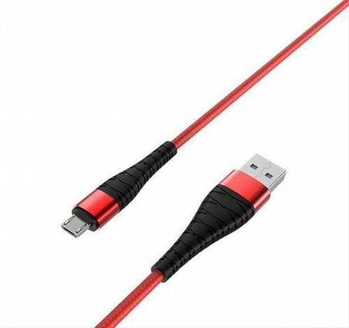 Кабель USB-Micro USB borofone BX32 Munificent 5A 1м красный