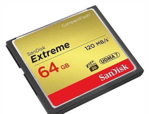 Карта памяти Sandisk Extreme CompactFlash 64Gb