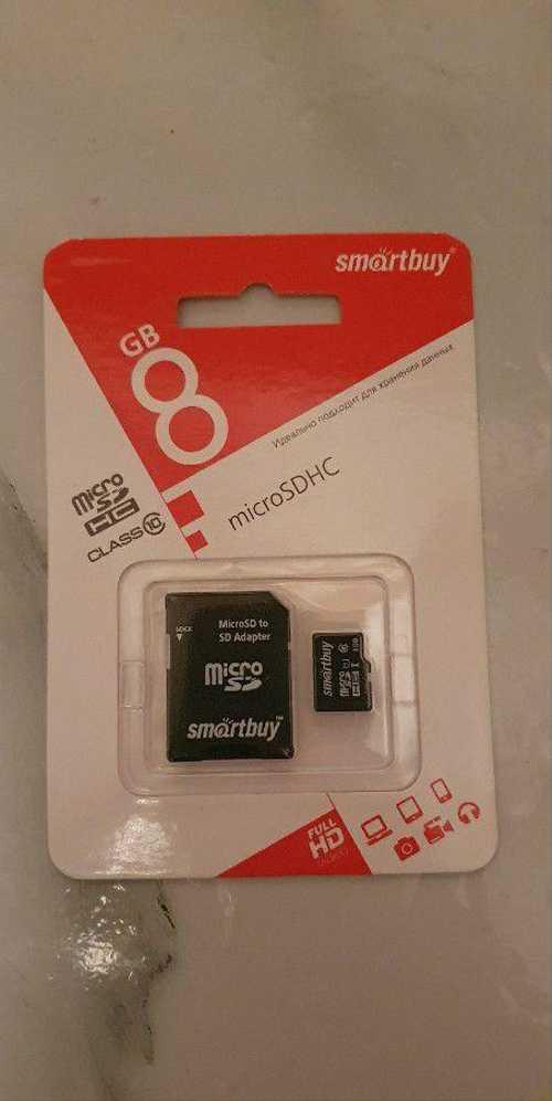 Карта памяти MicroSD 8Gb